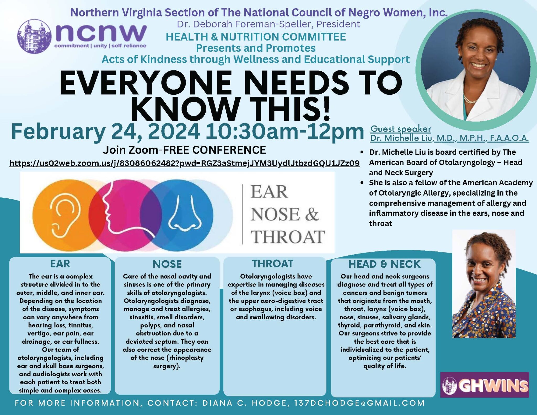 NoVa NCNW Present Ear, Nose, and Throat Health - Northern Virginia Section