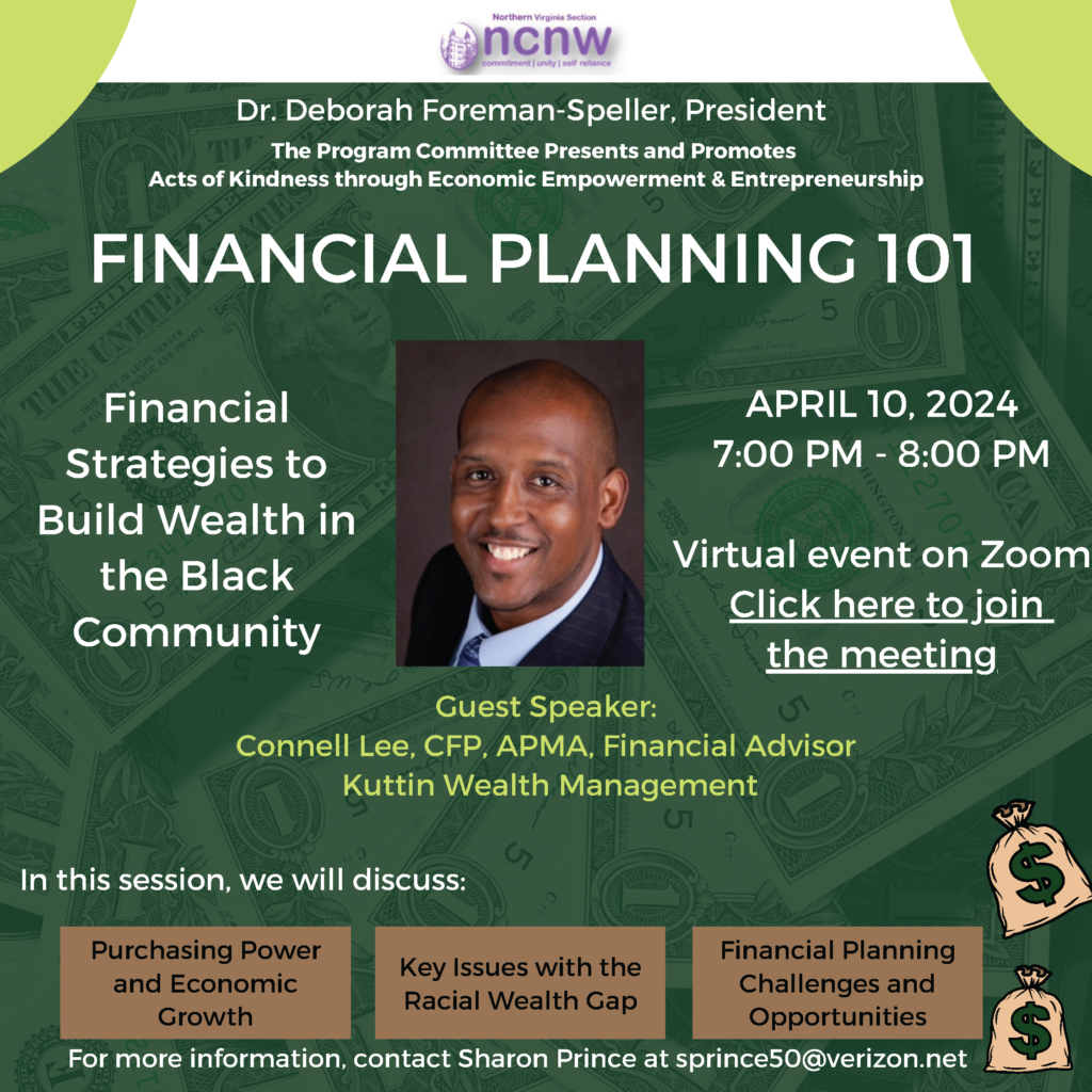 NoVA NCNW Presents: FINANCIAL PLANNING 101 - Northern Virginia Section